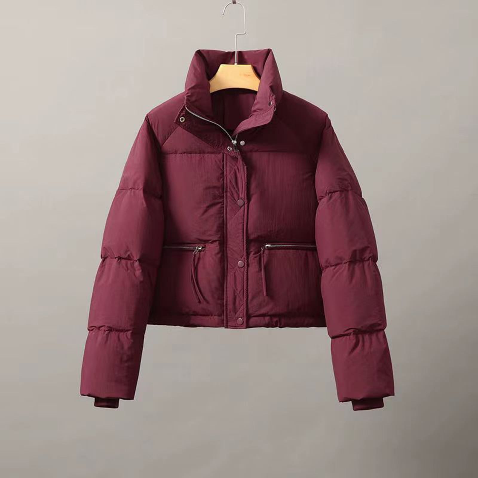 Feancey Women's Winter Stand Collar Down Jacket 2025 Thick Warm Zip ...