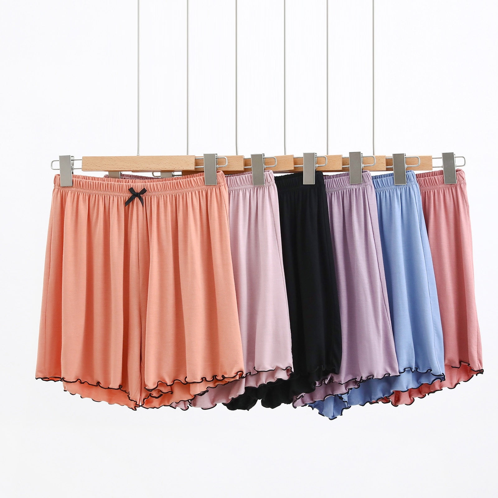 Feancey Womens Cute Shorts Buttery Soft Modal Pajama Bottoms Bow ...