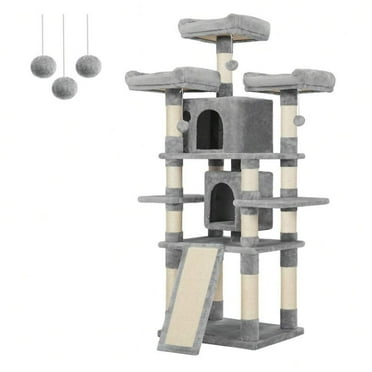 "Catry Modern Minimalistic Cat Tree - 55"", 5 Level, Large Kitty Play ...