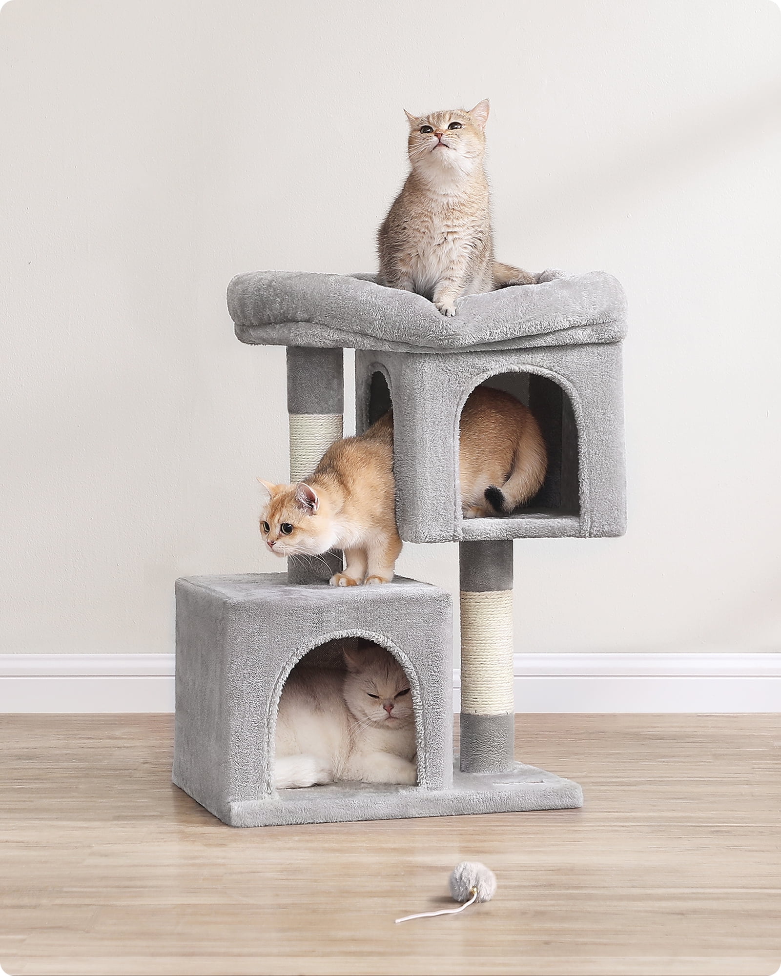Feandrea Cat Tree 26.4-Inch Cat Tower for Kittens up to 7 lb, Large Cat ...