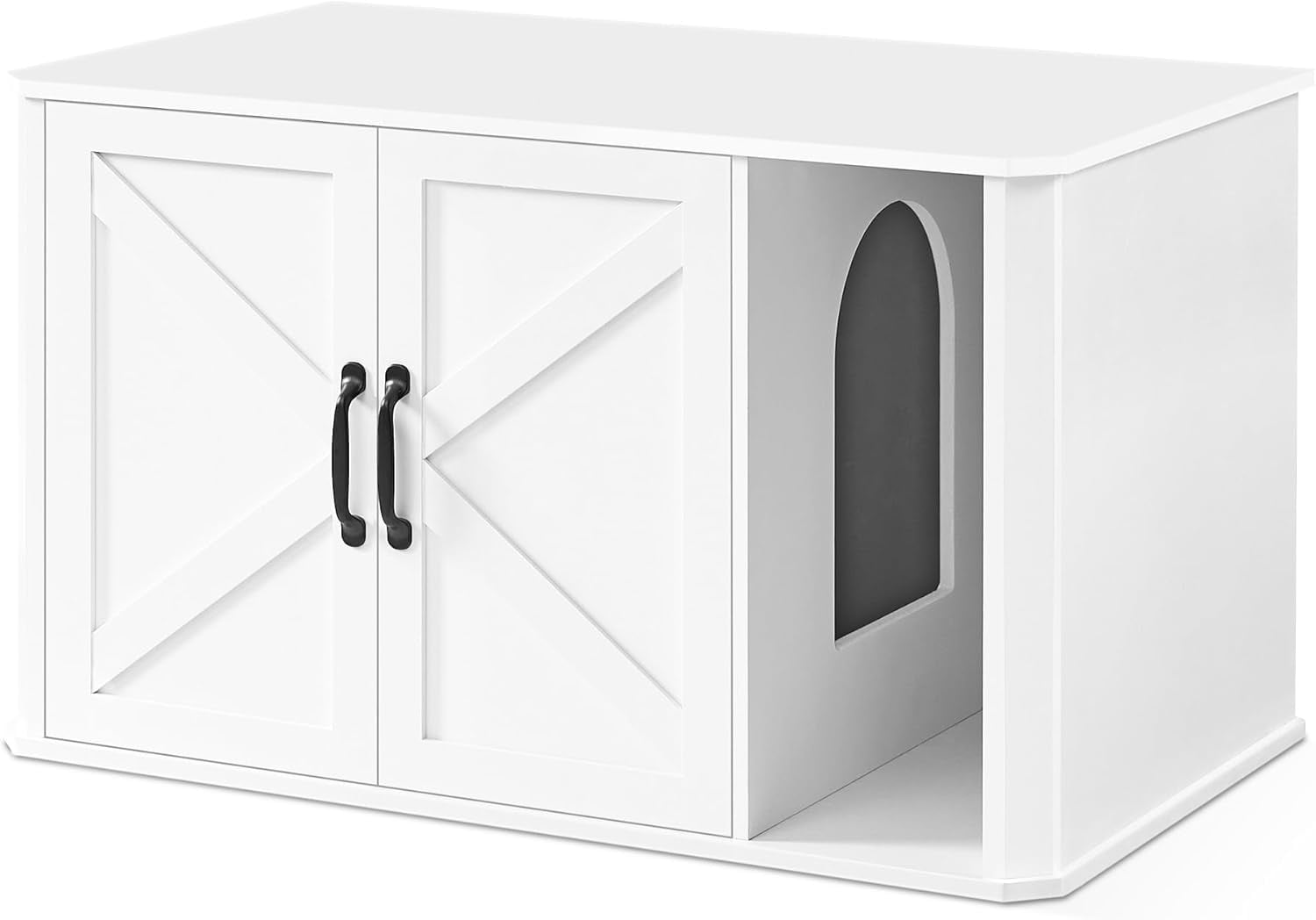 Feandrea Litter Box Enclosure, Modern Cat Litter Box Furniture Hidden ...