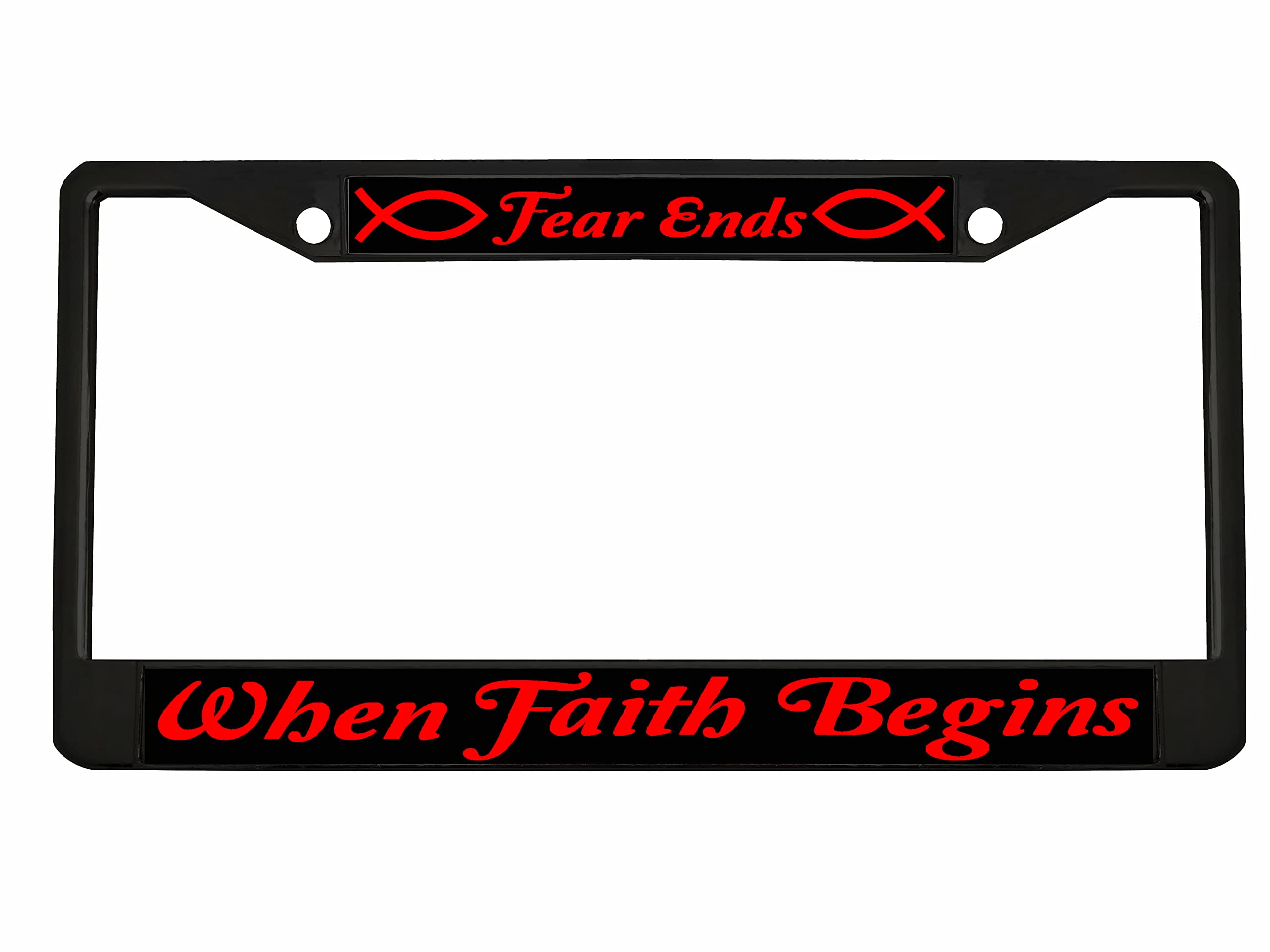 Fear Ends When Faith Begins Style Christian Gifts for Women Metal ...