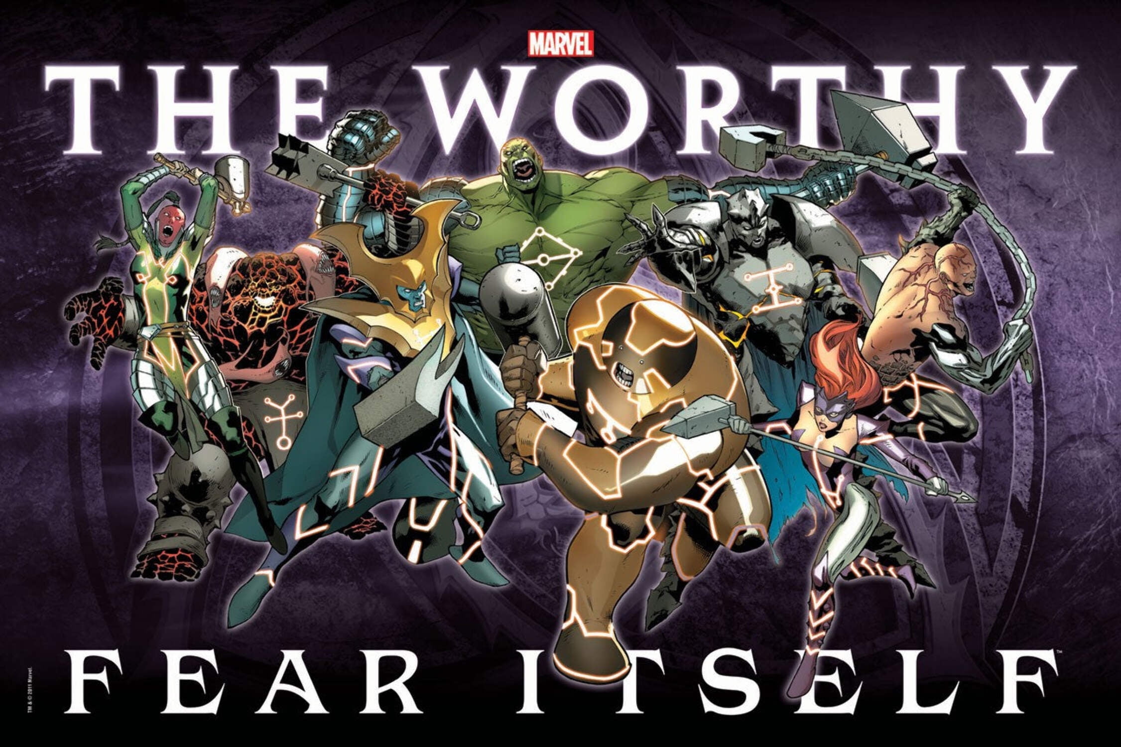 Fear Itself The Mighty The Worthy 24x34 Marvel Comics promo poster ...