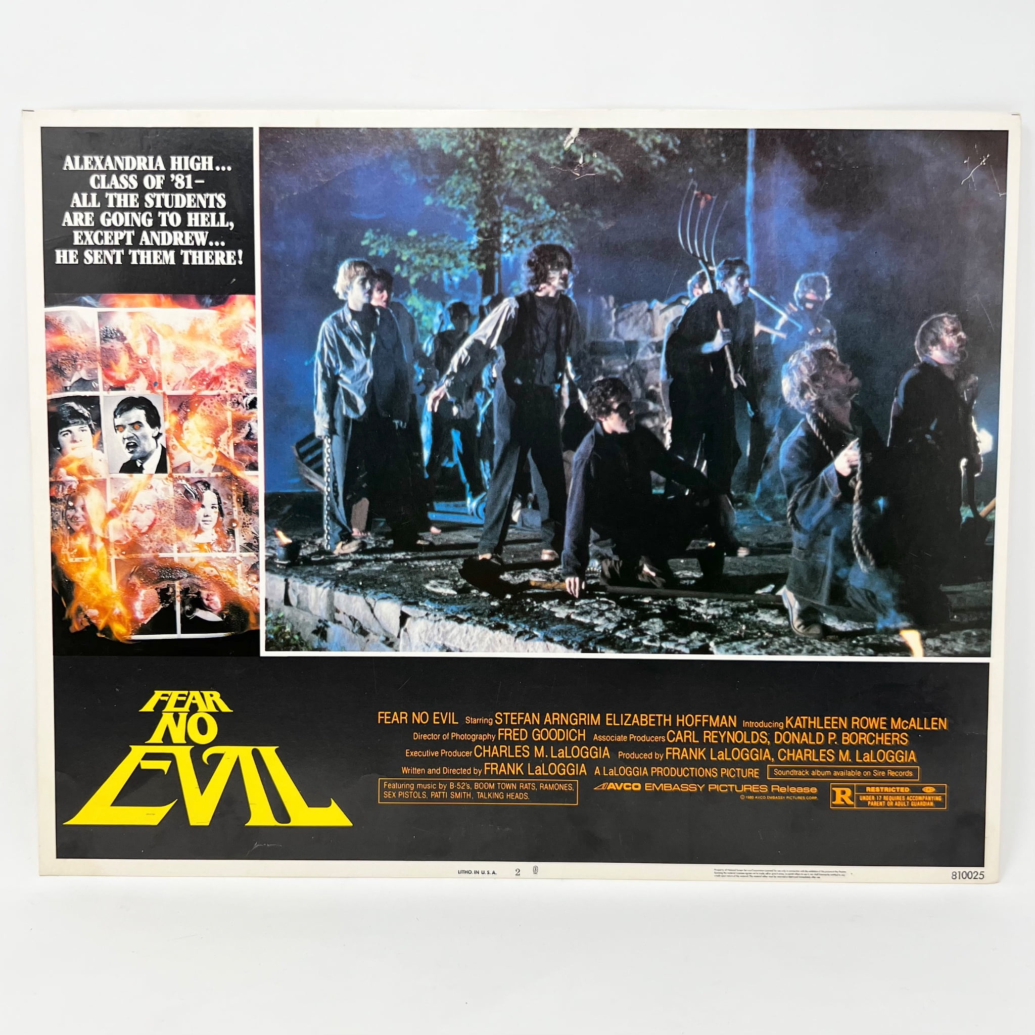 Fear No Evil Horror Sci-fi Collectible movie Lobby Card No.2 - Walmart.com