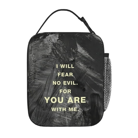 Fear No Evil Lunch Bag Tote Bag Portable Insulated Lunch Box For Beach ...