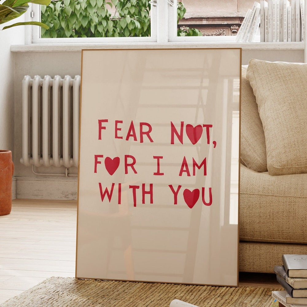 Fear Not For I Am With You Art Print Minimalist Christian Wall Art ...