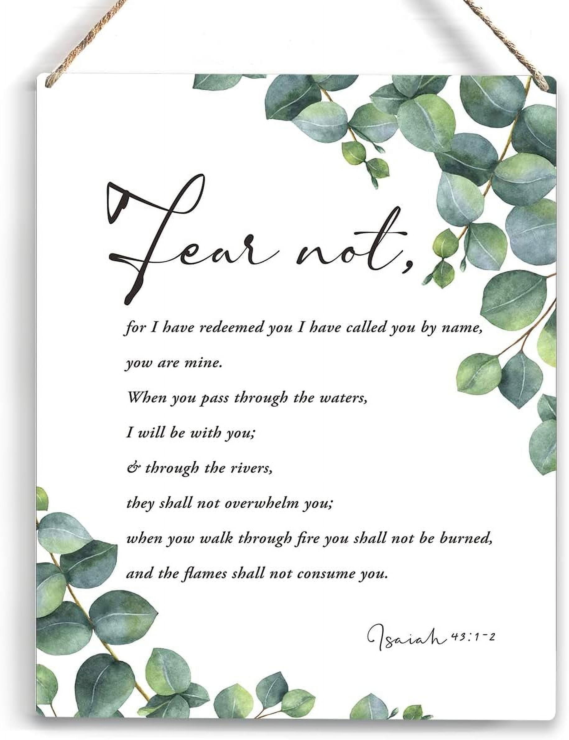 Fear Not for I Have Redeemed You Bible Verse Wood Sign Rustic Isaiah ...