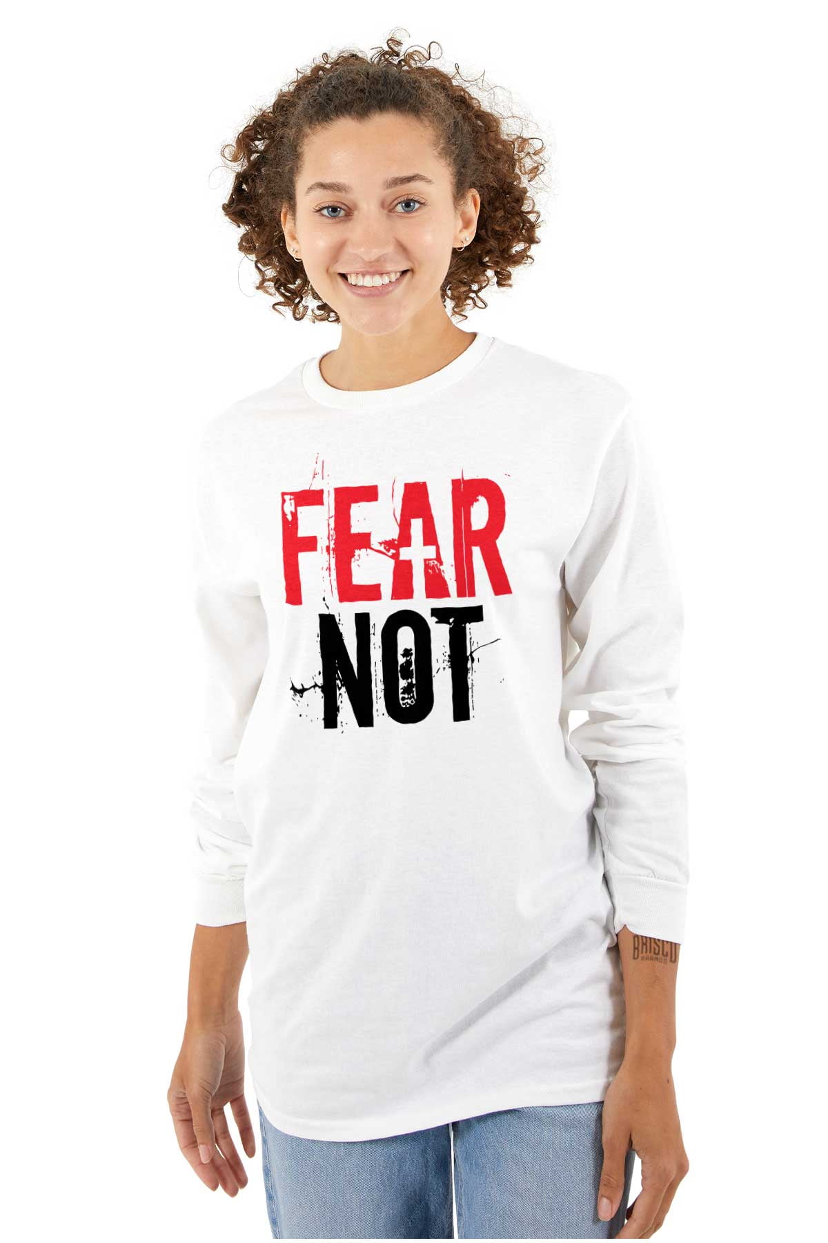 Fear Not Paint Splatter Christian Long Sleeve TShirt Men Women Brisco ...
