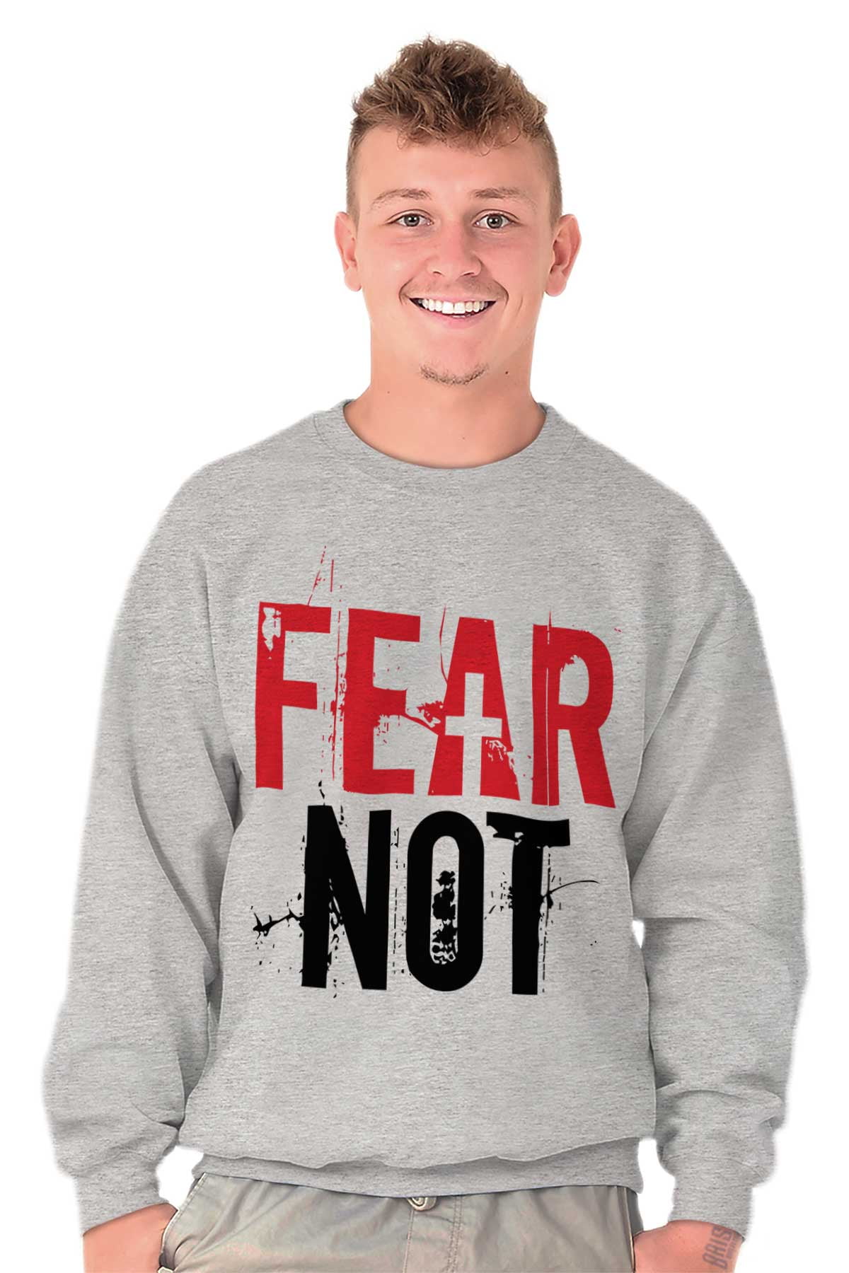 Fear Not Paint Splatter Christian Unisex Plus Size Sweatshirt Brisco ...