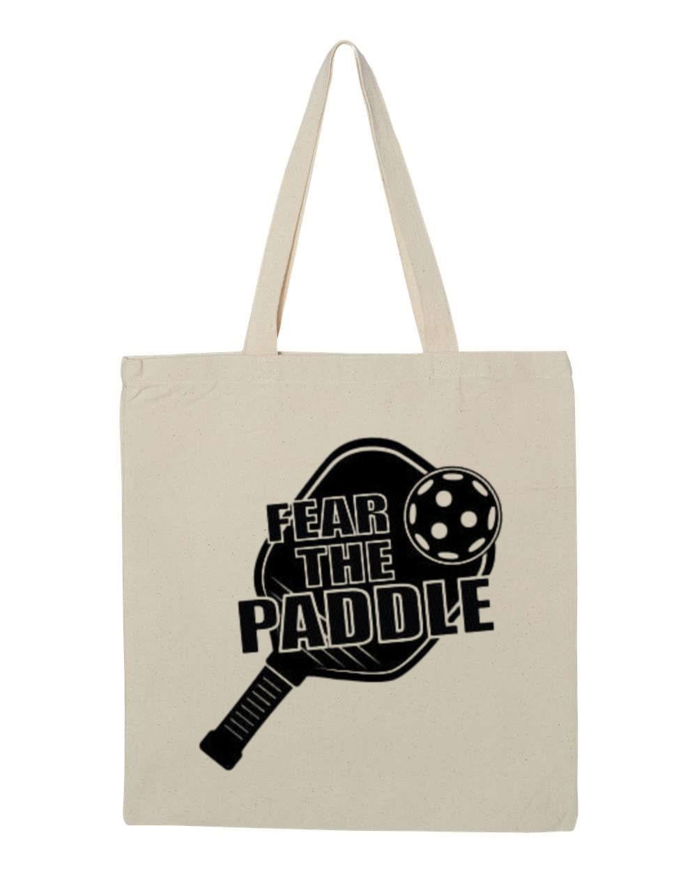 Fear the Paddle, Funny Pickleball Player Graphic, Sport Humor Gift Tote ...