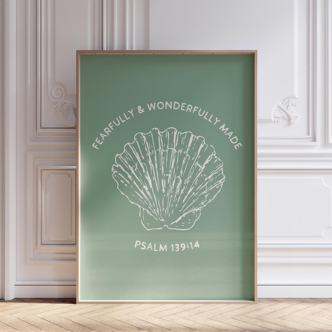 Fearfully And Wonderfully Made Christian Wall Art, Bible Verse Poster ...