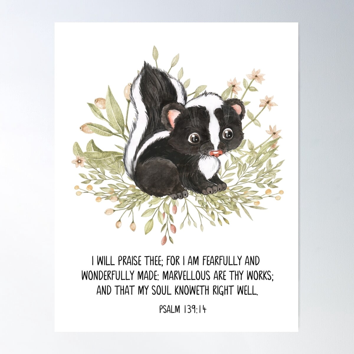 Fearfully And Wonderfully Made, Psalm Quote, Bible Nursery, Forest ...