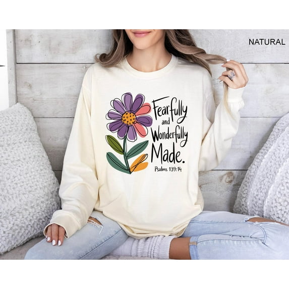 Fearfully and Wonderfully Made T-Shirt, Christian Shirts, Psalms 13914 ...