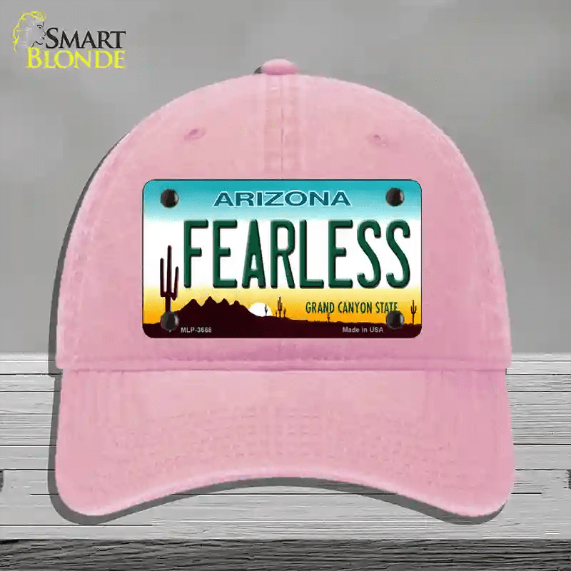 Fearless Arizona Novelty License Plate Hat Unconstructed Cotton Pink - Walmart.com