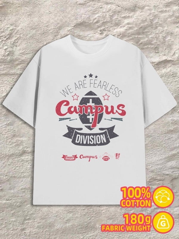 Fearless Campus Division for men 180G 100% Cotton white Unique Design ...