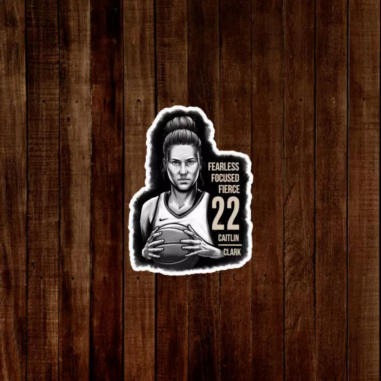 Fearless Focused Fierce Basketball Player Caitlin Clark Stickerphone ...