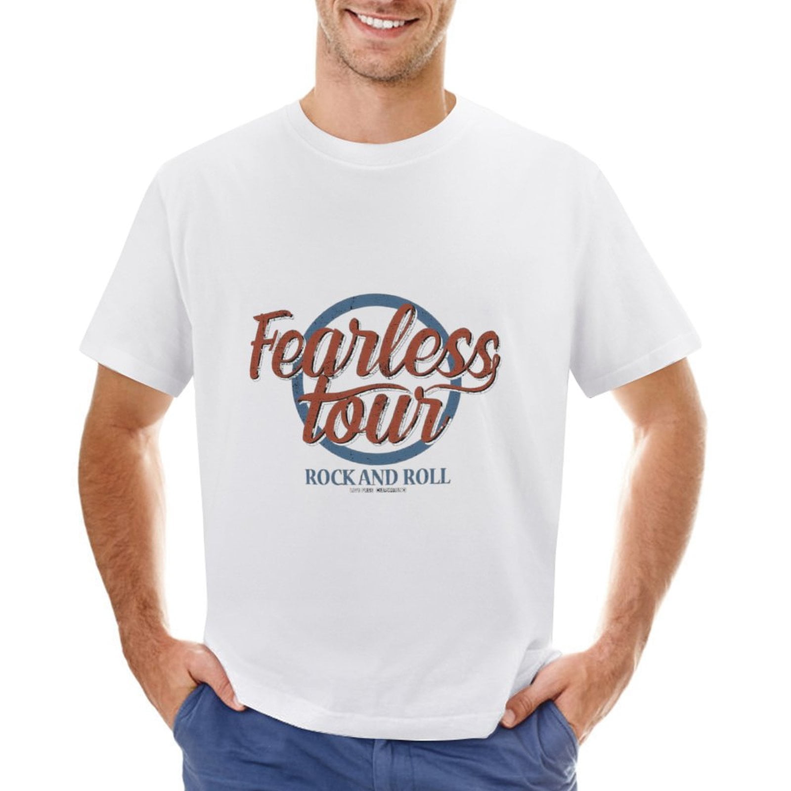 Fearless Rock and Roll Tour T-Shirt Men's Vintage Music Band Tee ...