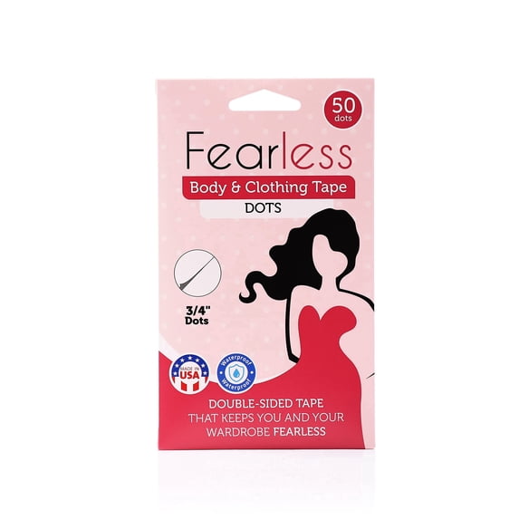 Fearless Fashion Tape, Double-Sided Body Clothing Clear Dots, 50 Count ...