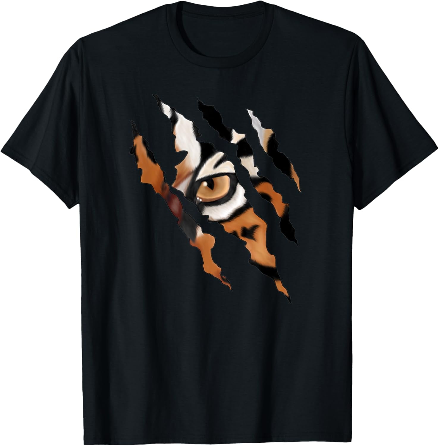 Fearless Tiger Cat Eye Claw Silhouette T-Shirt - Walmart.com