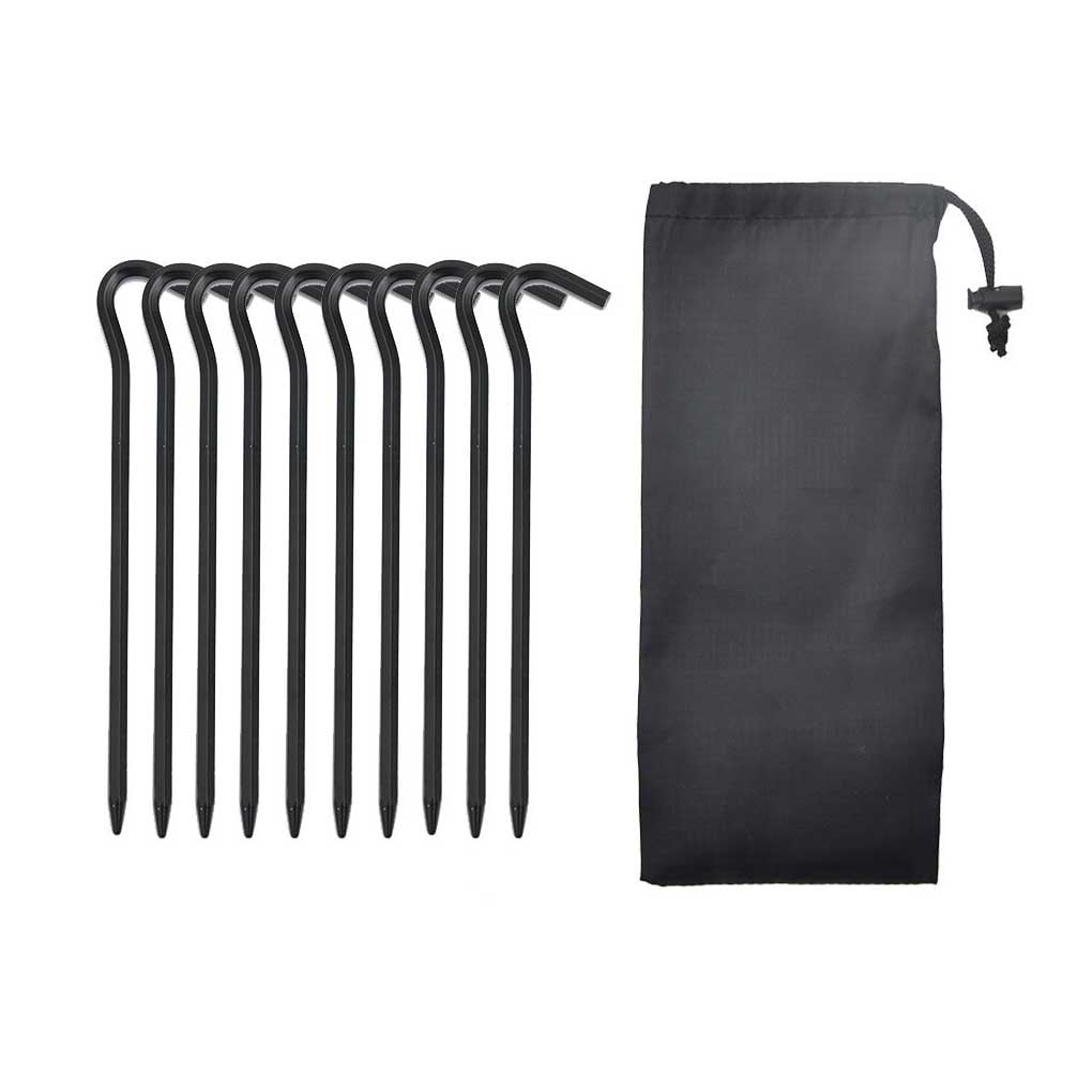 Fearlessin 10 Pieces Camping Tent Ground Nails Garden Stakes Awning ...