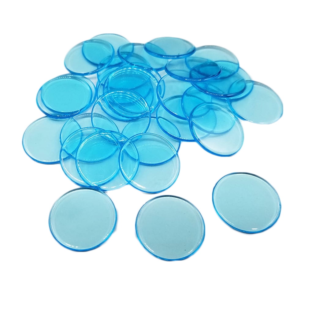Fearlessin 100 Pcs 19mm Creative Gift Plastic Chips Bingo Markers Token ...