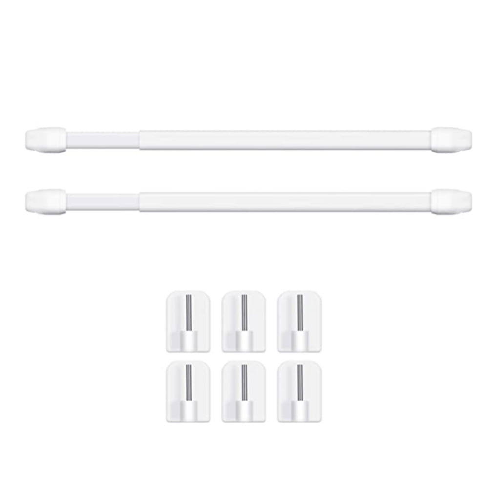 Fearlessin Adjustable Curtain Rod, Extendable, No Drilling, Self ...