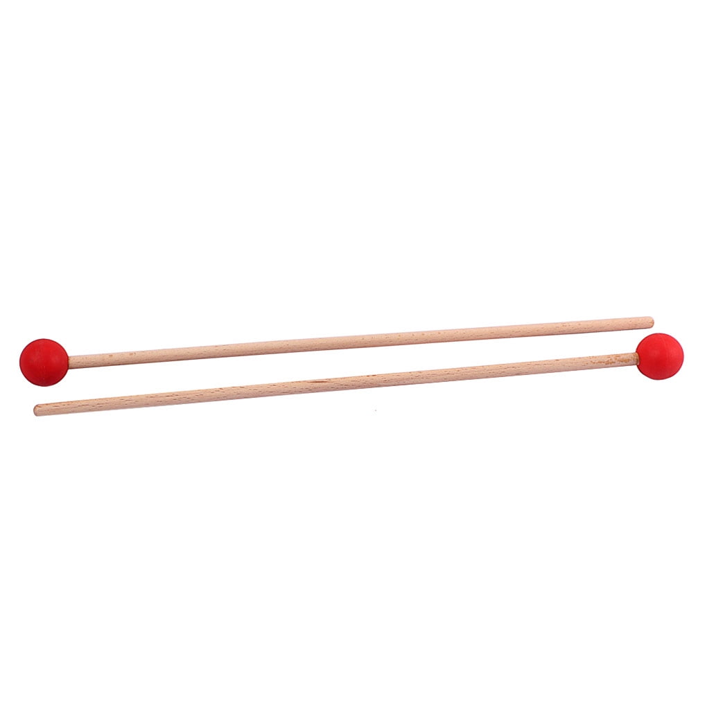 Fearlessin 2 Pieces Mallet Drumstick With Color Rubber Head ...