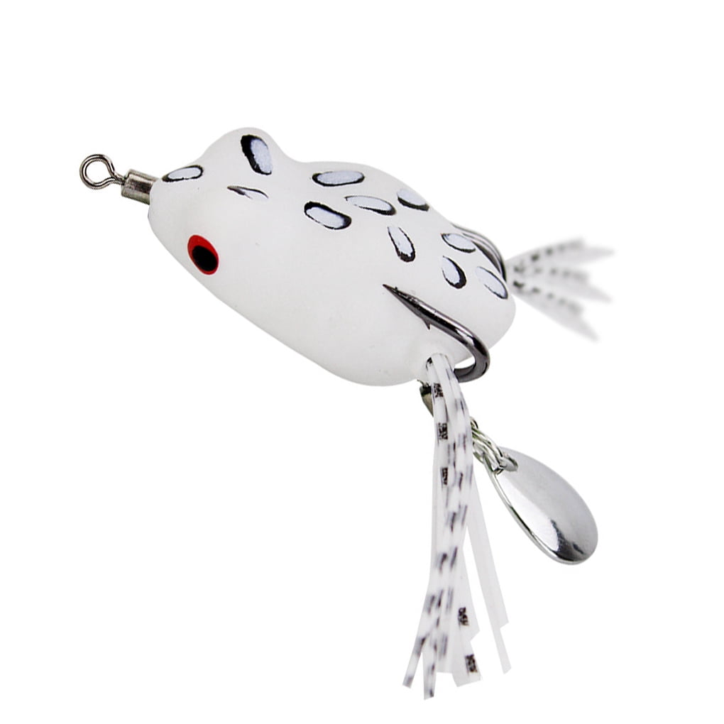 Fearlessin 3.2CM Fishing Bait Snakehead Frog Spinner Sequin Lightweight ...