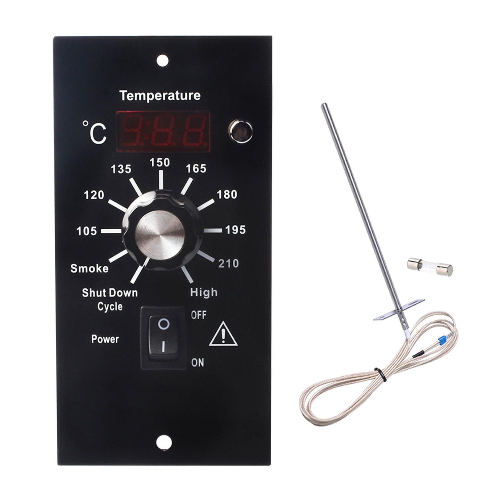 Fearlessin Digital Thermostat Kit BBQ Grill Thermostat Kit BBQ Digital ...