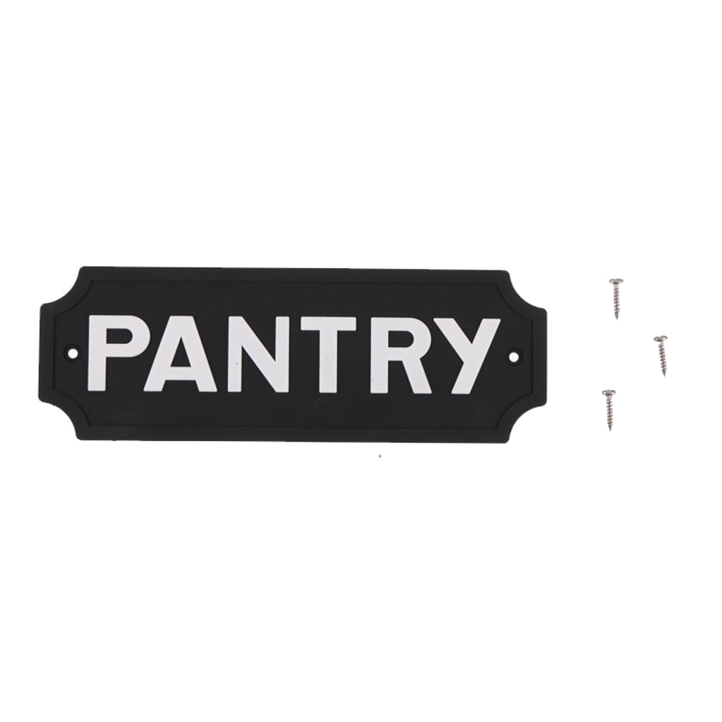 Fearlessin Door Plaque Garden Library Pantry Welcome Sign Black Plate ...