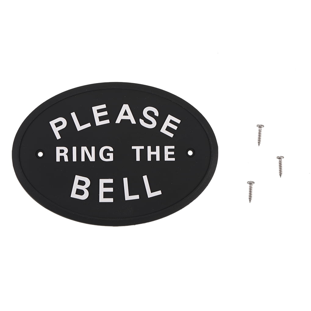 Fearlessin House Door Plaque Please Ring The Bell Sign with Screws ...