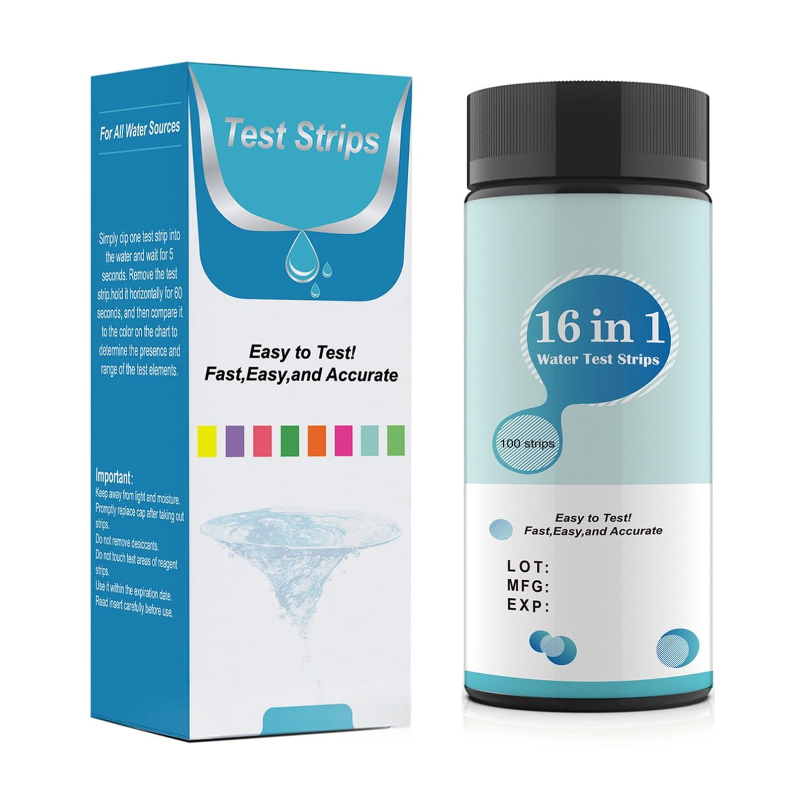 Fearlessin Paper Aquarium Water Test Safety For Fish With 16 Parameter ...