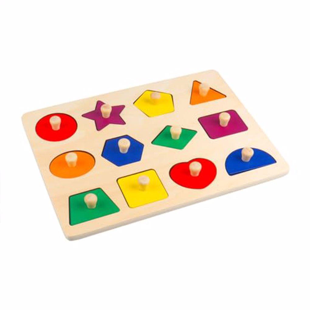 Fearlessin Wooden Shape Peg Puzzles For Toddlers Learn And Play With ...