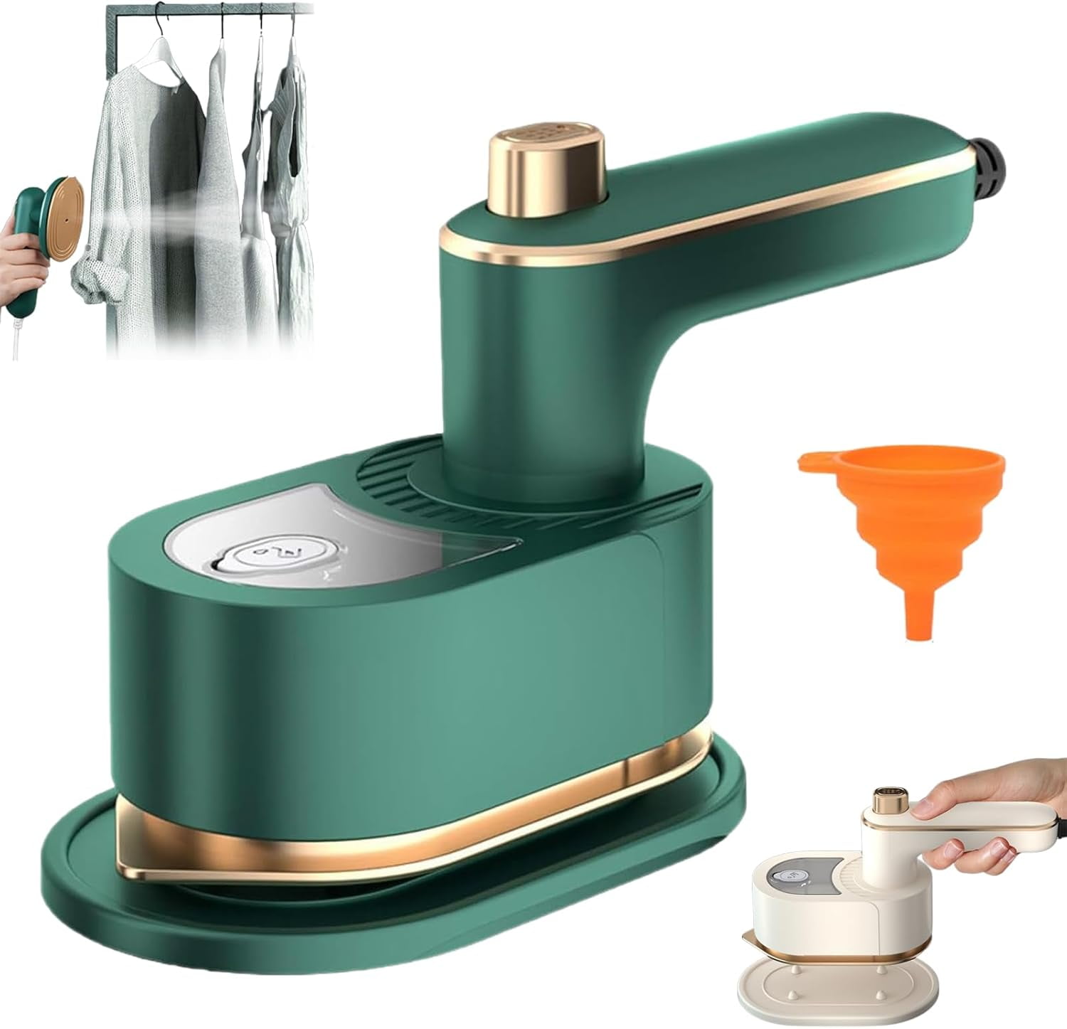 Feasiblte Mini Travel Iron for Clothes, 2025 New Portable Steamer for ...