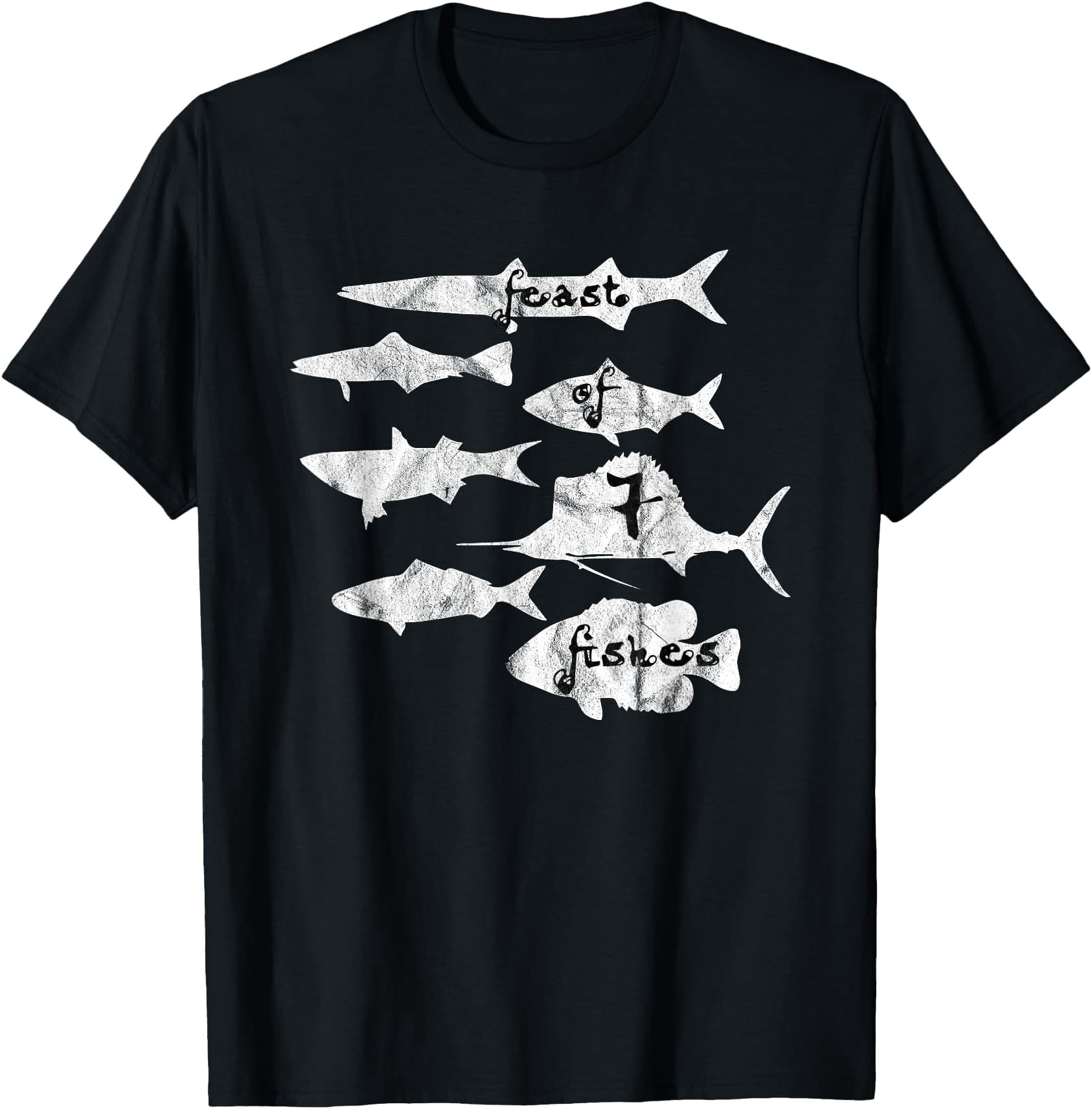 Feast Of Fishes Italy Christmas Eve Seven 7 Fish T-Shirt - Walmart.com