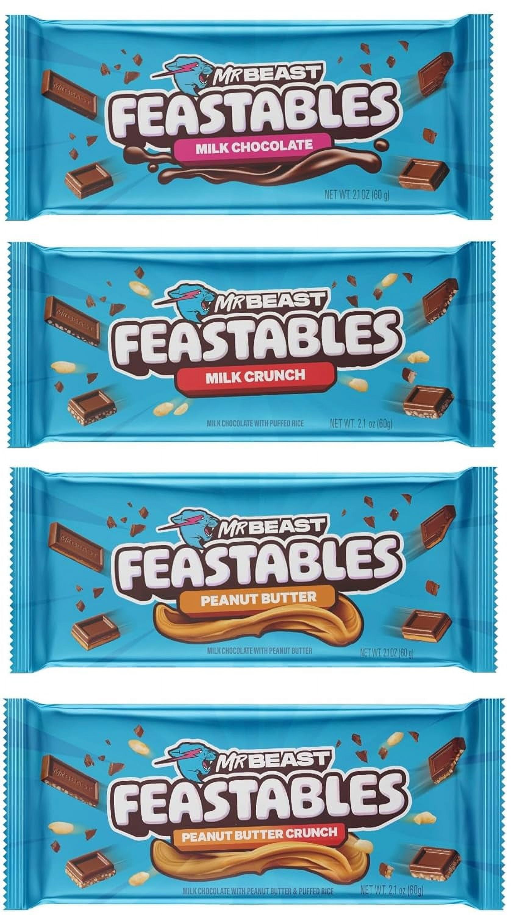 Feastables Beast Bar and Creamy Milk Bundle - Milk Chocolate, Milk ...