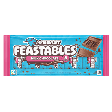 Feastables MrBeast Milk Chocolate Candy Bar, Creamier Texture, 2.1 oz ...