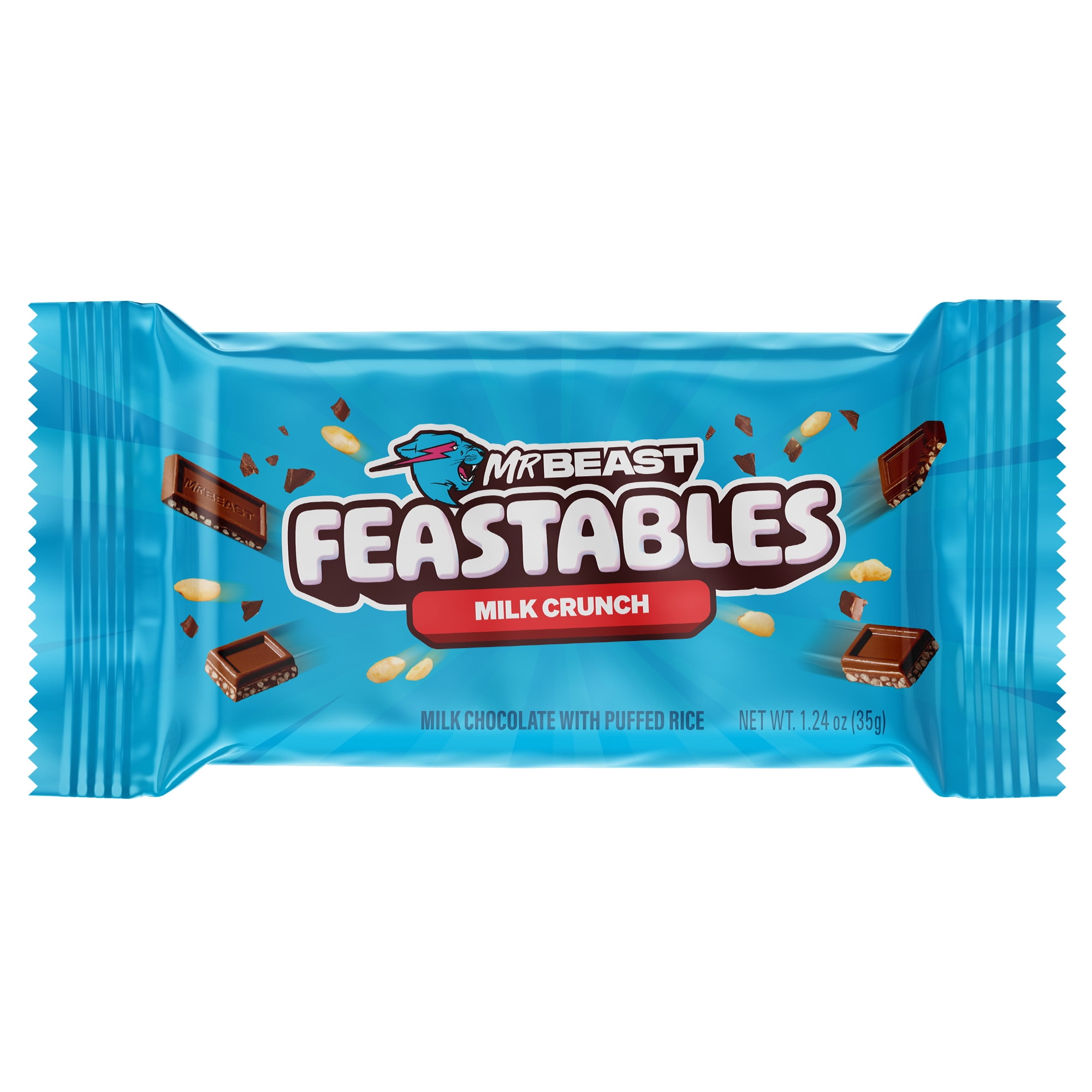 Feastables MrBeast Improved Milk Chocolate Crunch Bar with Crispy ... Feastables MrBeast Improved Milk Chocolate Crunch Bar with Crispy ...