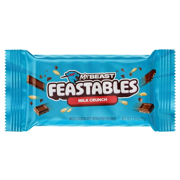 Feastables MrBeast Milk Chocolate Candy Bar, Creamier Texture, 2.1 oz ...