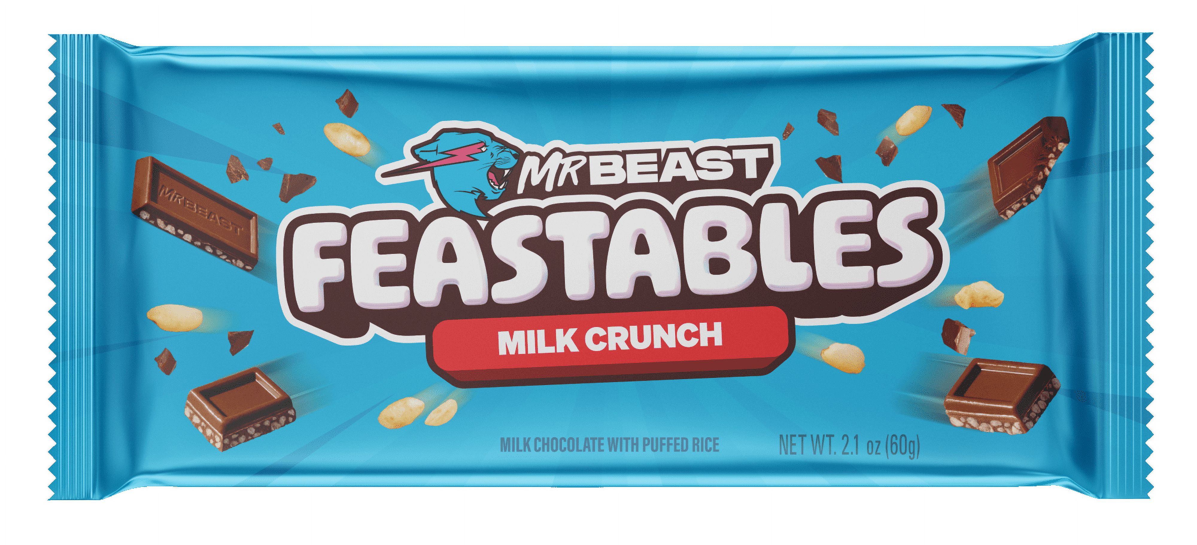 Feastables MrBeast Milk Chocolate Bar, 2.1 oz (60g), 1 Count - Walmart.com