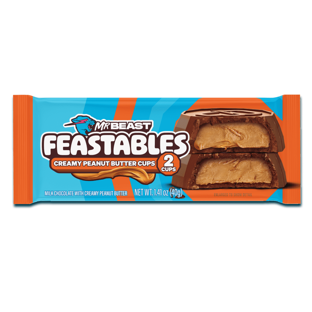 Feastables MrBeast Peanut Butter Cups, 1.41 oz (35g), 2 Count - Walmart.com