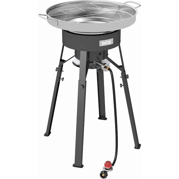 Feasto 23" Stainless Steel Concave Comal Set, Discada Disc Cooker with ...