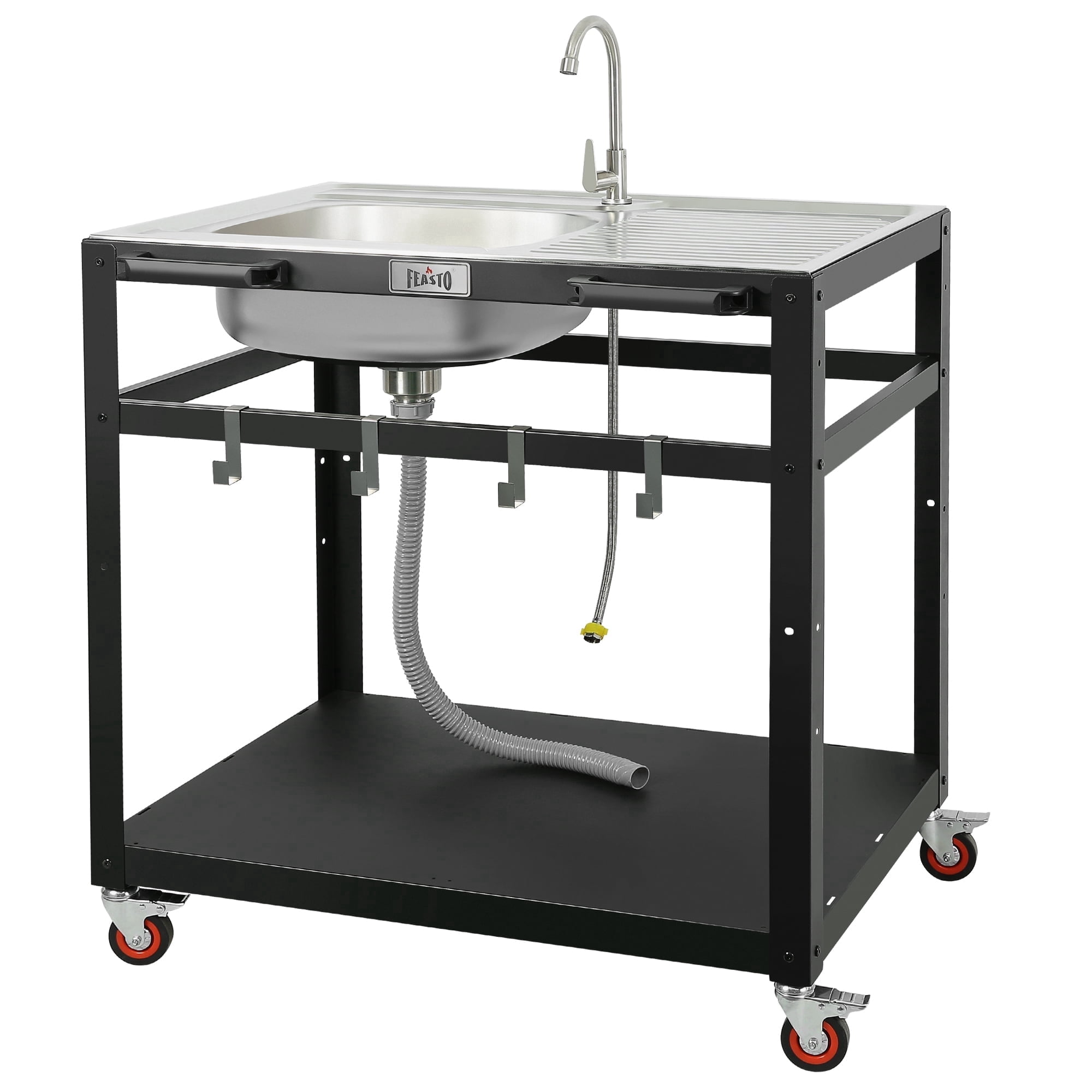 Feasto Modular Outdoor Kitchen Sink Station Free Standing Table with ...
