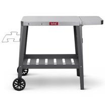 LUE BONA Foldable Outdoor Grill Cart with Rolling Wheels, Mobile BBQ ...