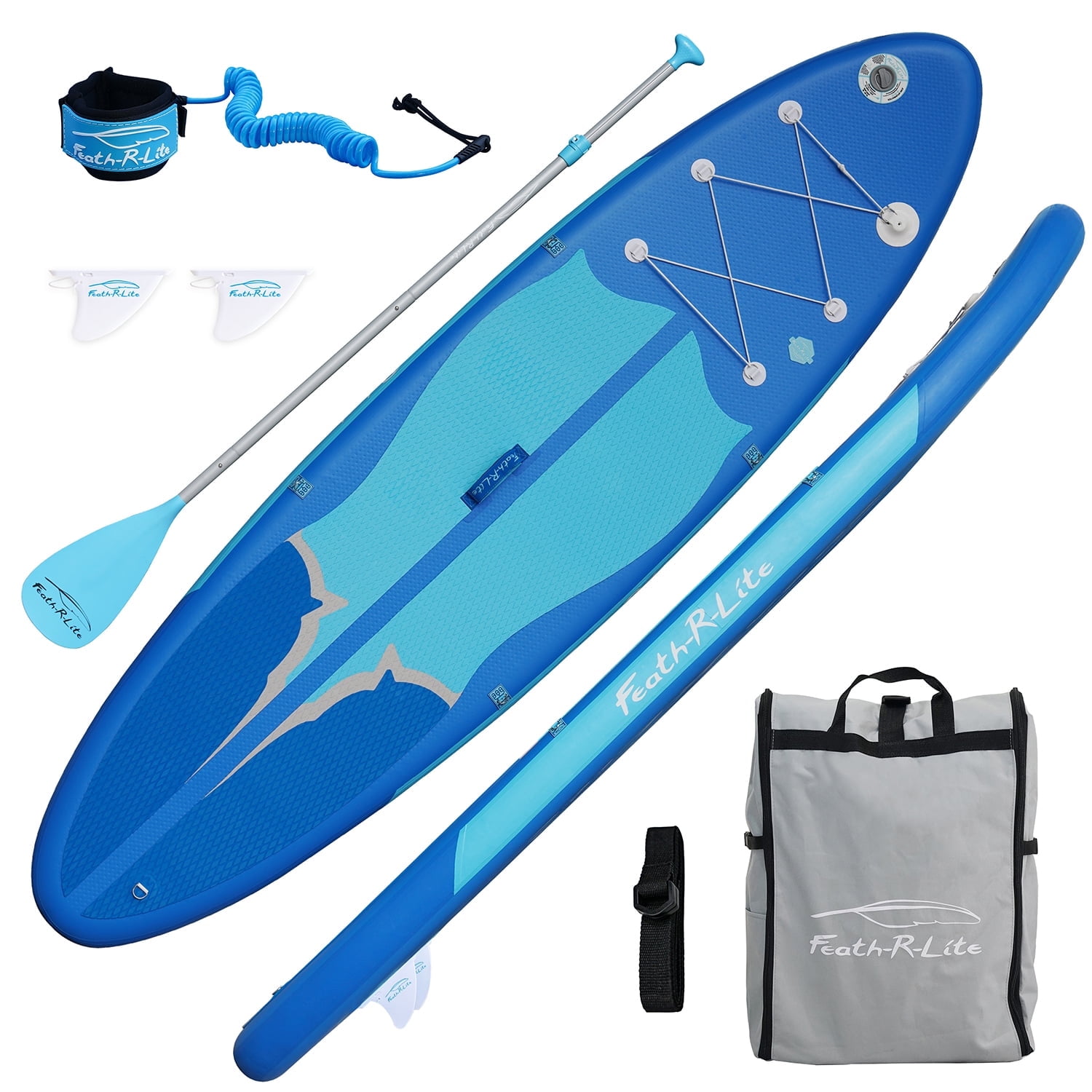Feath-R-Lite Inflatable Stand Up Folding Paddle Board, SUP Portable ...
