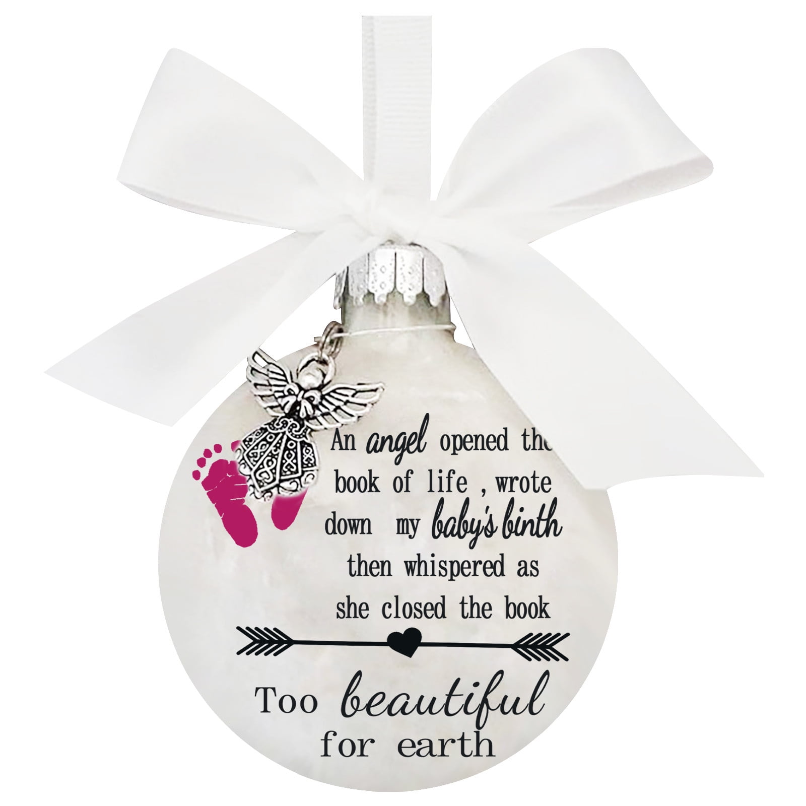 Feather Angel In Memorial Ornament Hanging Sign Commemorative ...