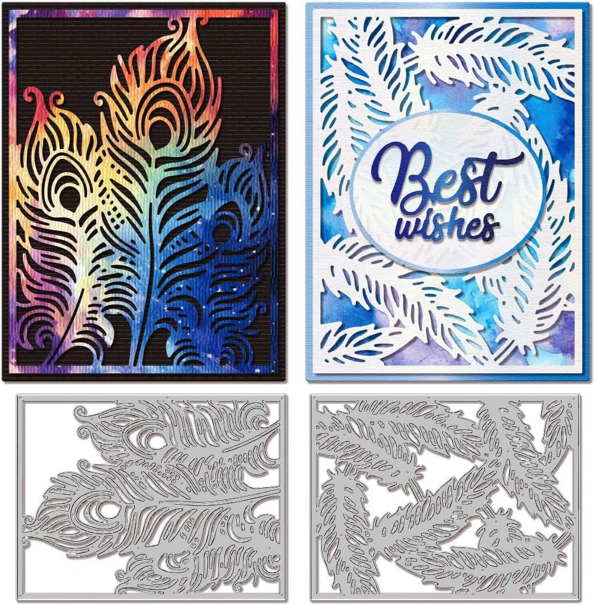 Feather Background Cutting Dies Feather Metal Die Cuts Cutting Dies ...