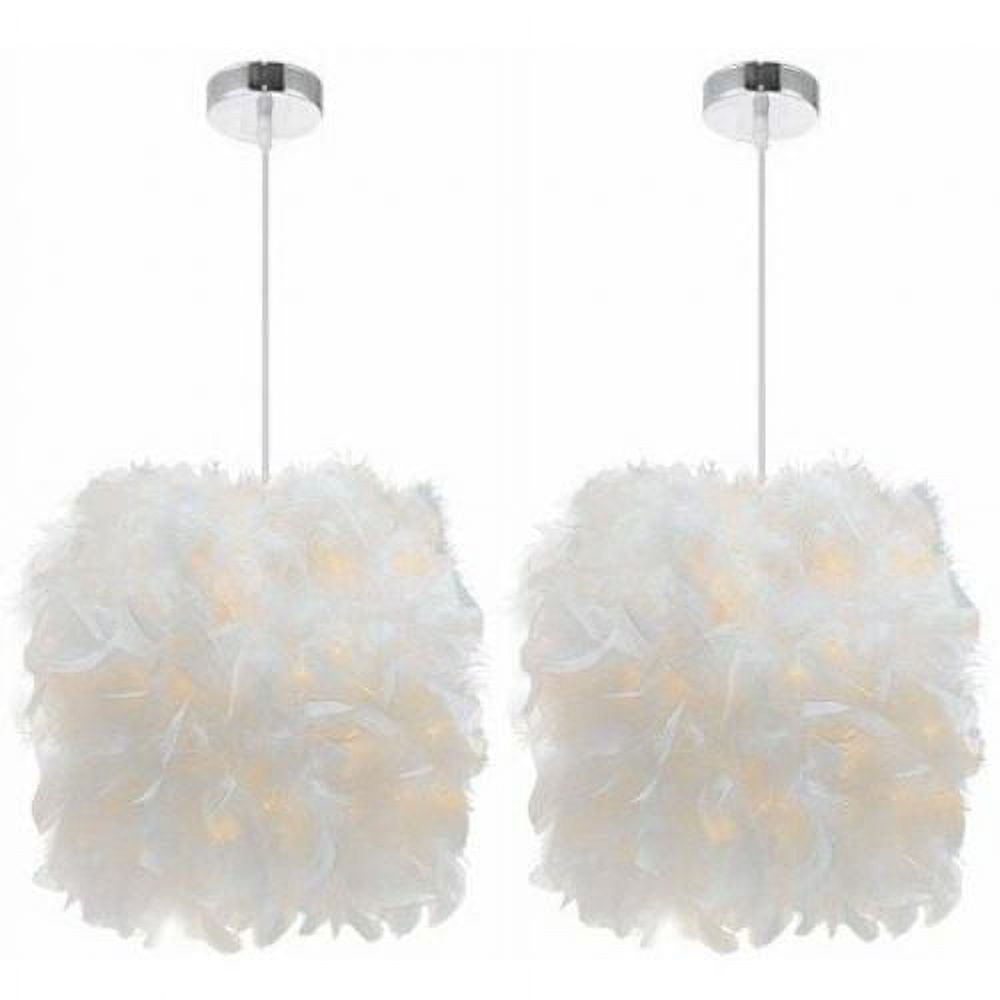 Feather Ceiling Pendant Lighting, Creative White Feathers Enhance Your ...