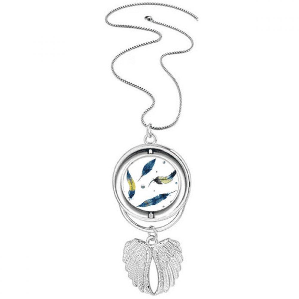 Feather Colorful Spot Beautiful Silence Pendant Angel Wings Rotating ...