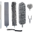 Feather Duster with Extension Pole 100 Inches, (8 PCS), Cleaning Brush ...
